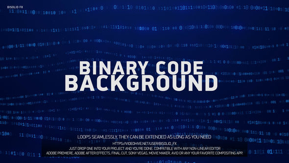Binary Code Background, Motion Graphics | VideoHive